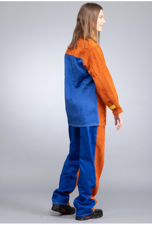 Welder's trousers HTR leather/cotton FR | EDC Protection