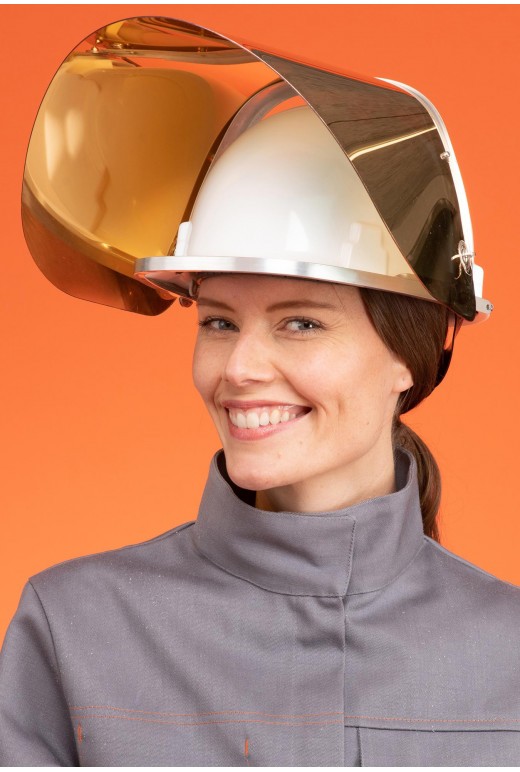 Clear and gold polycarbonate visor | EDC Protection